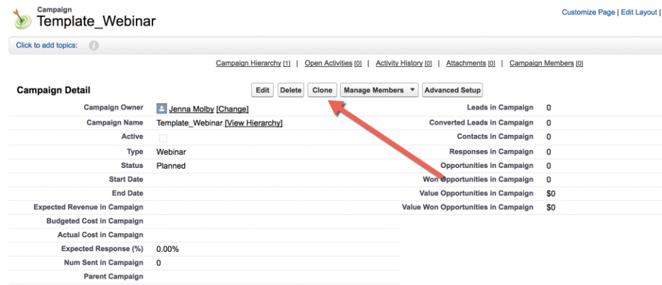 Salesforce-Campaigns-Clone-Campaign-Template | Jenna Molby