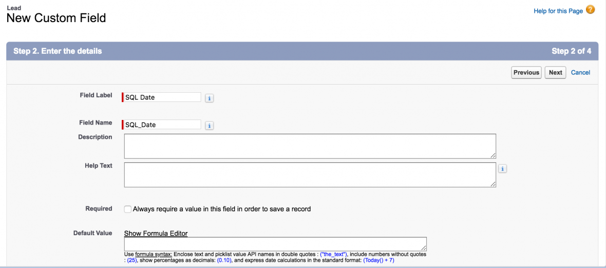 Pardot Salesforce Lifecycle Reporting Custom Field Sql Date Jenna Molby 6936