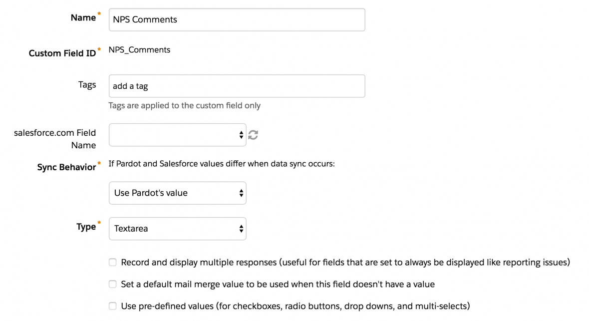 how-to-create-an-nps-survey-in-pardot-create-nps-comments-field | Jenna ...