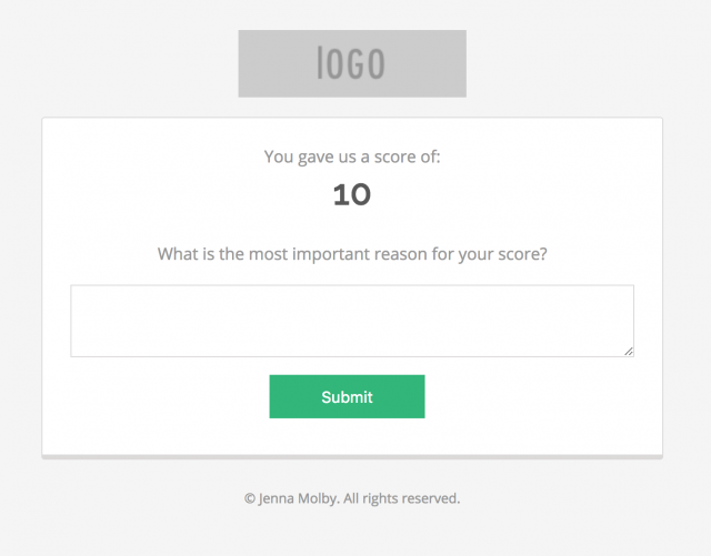 how-to-create-an-nps-survey-in-pardot-example-landing-page | Jenna Molby