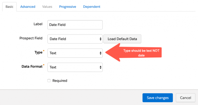 Pardot-Common-Form-Questions-And-Answers-Date-Picker-Field-Settings | Jenna Molby