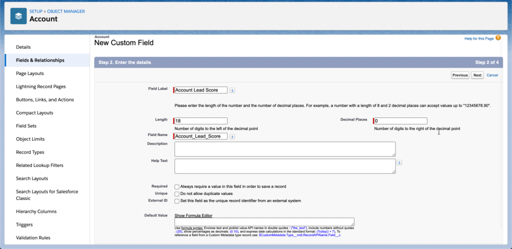 Account Scoring In Salesforce Create Account Lead Score Field Jenna Molby