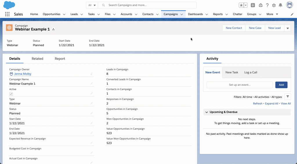how-to-add-reports-to-your-campaign-page-layout-in-salesforce-edit-page | Jenna Molby